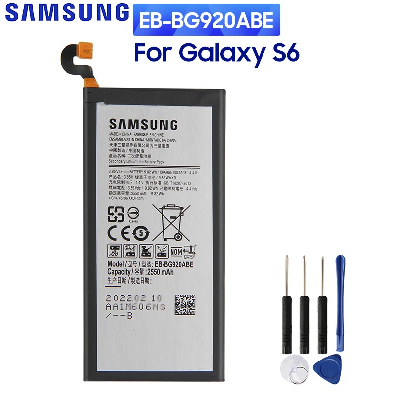 Samsung Original Battery Eb-bg920abe For Samsung Galaxy S6 G9200 G9208 ...
