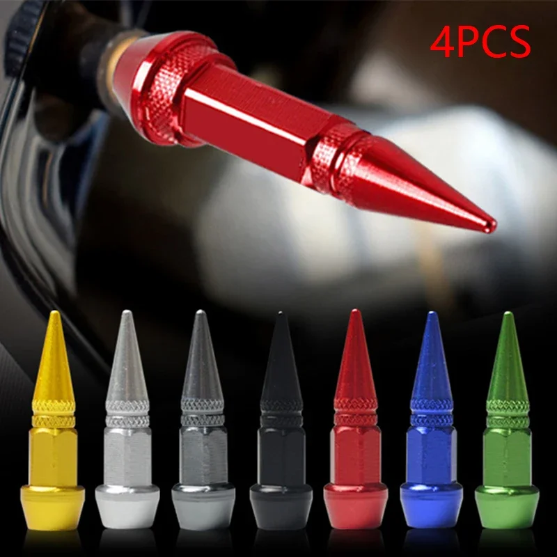 4PCS-Car-Motorcycle-Bullet-Wheel-Tire-Valve-Caps-Dustproof-Valve-Caps ...