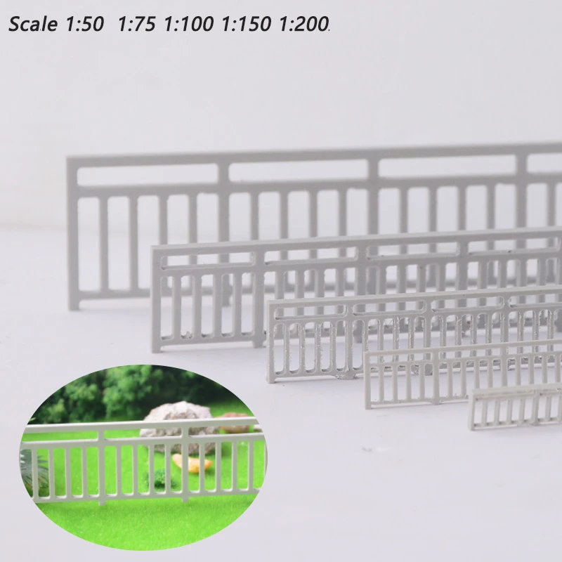 Scale 1:50 1:200 ABS Guardrail Fence Model For Diy Building Balcony HO ...