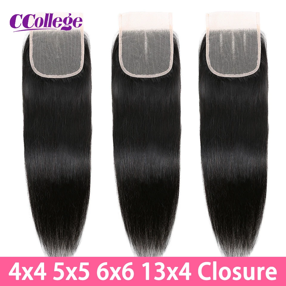 Closures Only 4x4 5x5 6x6 Lace Closure 13x4 Lace Frontal Human Hair ...