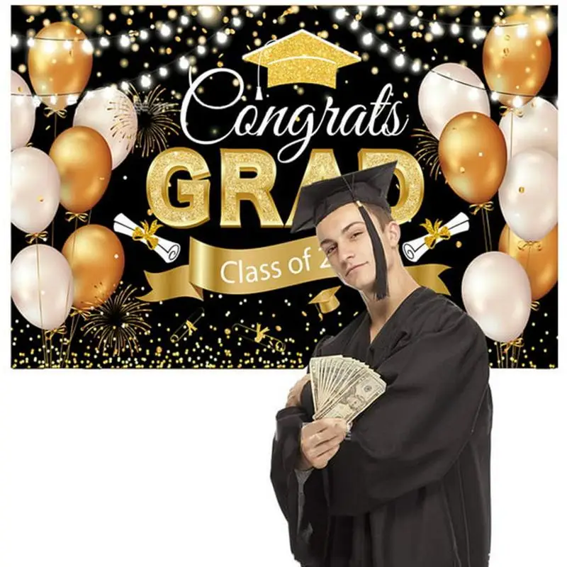 2023-mezuniyet-partisi-dekor-posteri-lisans-Caps-siyah-alt-n-balon-foto ...