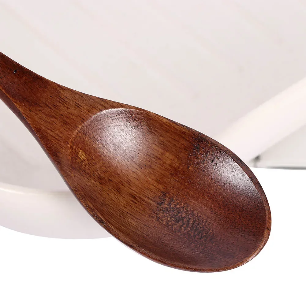 Wooden Tea Spoon Long Coffee Spoons Small Teaspoon Set Wood Honey ...