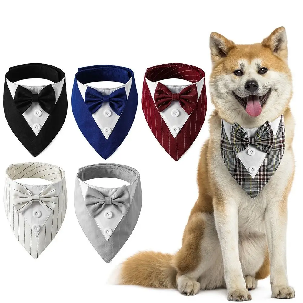 Formal Pet British Wedding Suit Gentleman Scarf Bow Tie Collar Dog ...