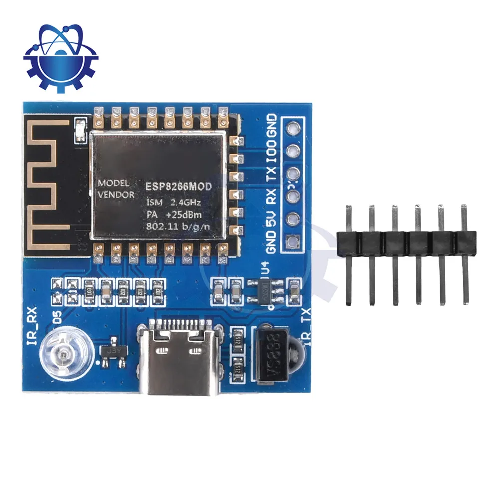 ESP8266-Infrared-Transmitter-Receiver-NEC-Command-WIFI-ESP-12F-Module-TYPE-C-Interface ...