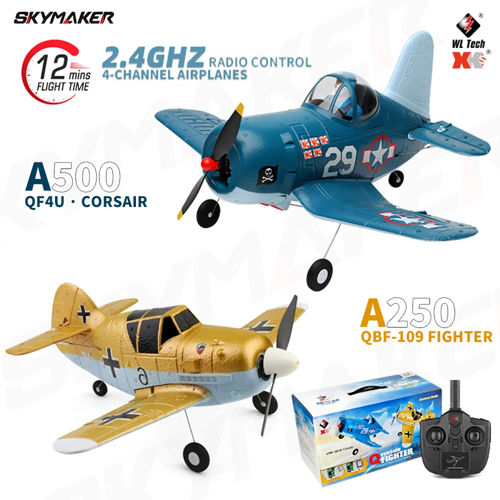 WLtoys RC Plane A500 A250 Glider EPP Airplane 4CH 3D/6G 6-Axis Gyro ...