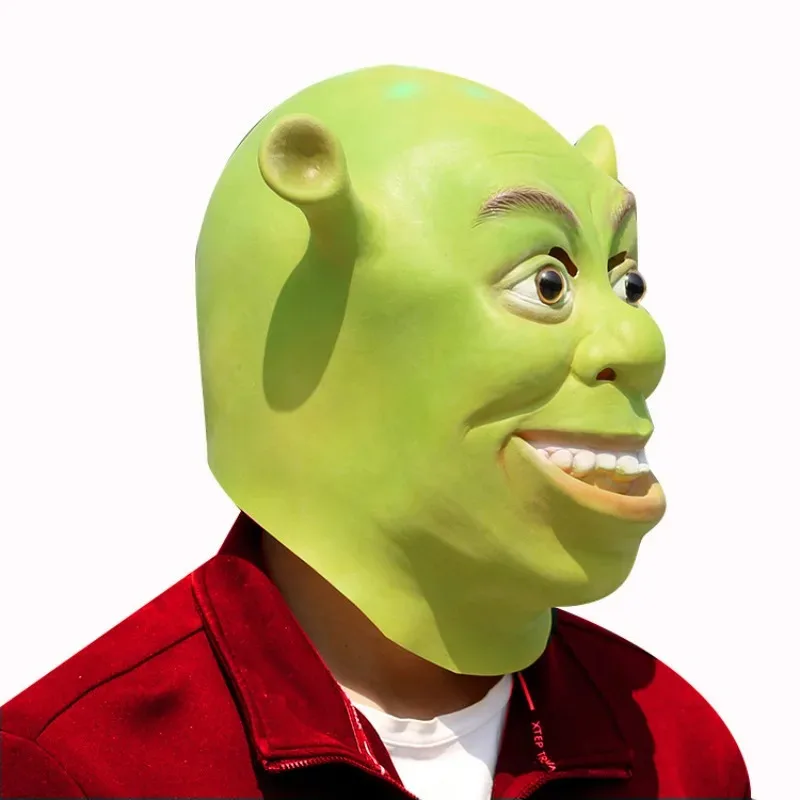 2025 aaa Green Shrek Latex Mask Monster Headgear Halloween Carnival ...