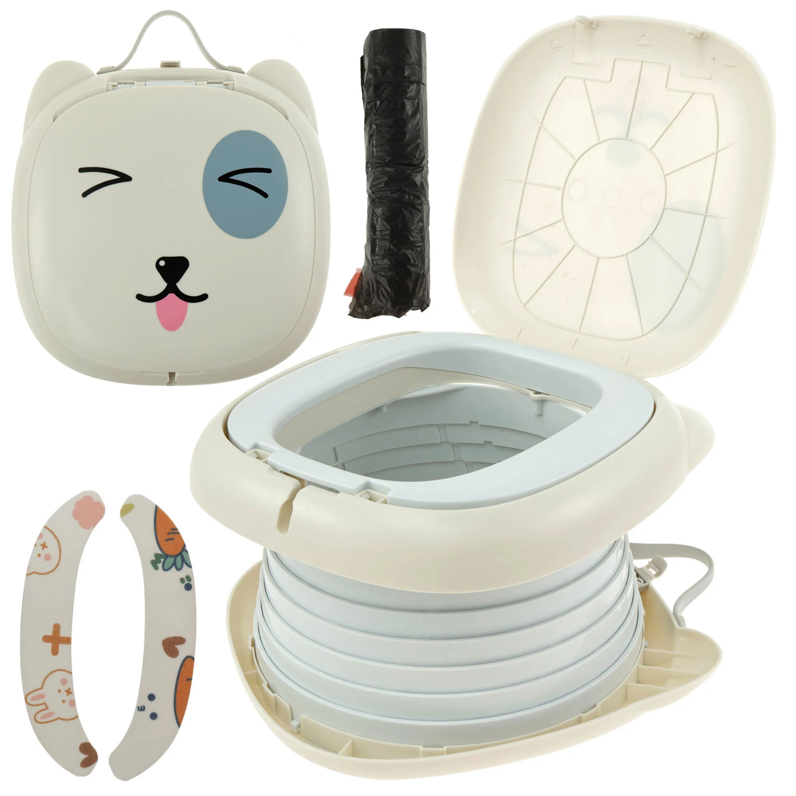 Portable Foldable Potty Baby Travel Boy WC Girl Pot Toilet Anti-slip ...