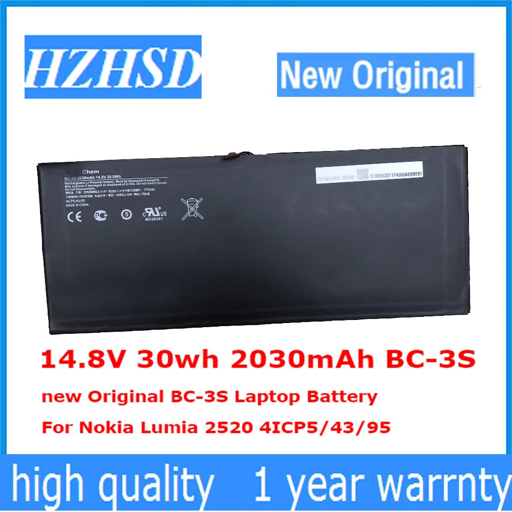 14.8V 30wh 2030mAh BC 3S Original Laptop Battery For Nokia Lumia 2520 ...