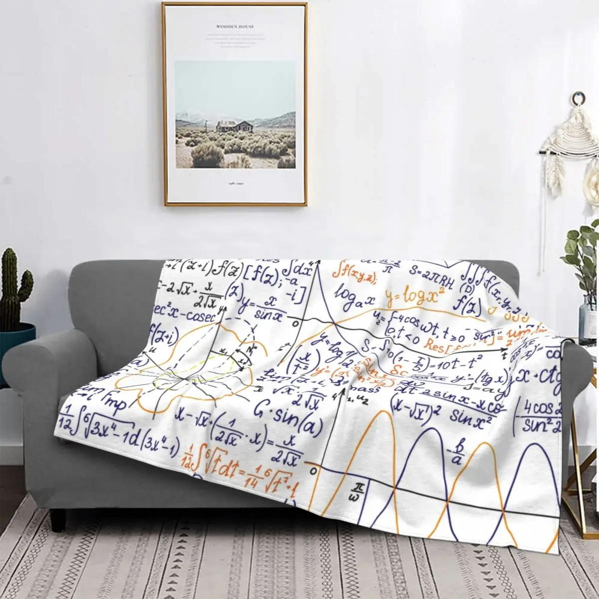 Ultra-Soft-Fleece-Math-Equations-Throw-Blanket-Flannel-Algebra ...