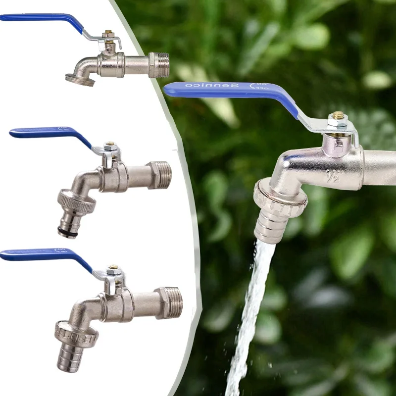 Blue-Handle-Single-Head-Water-Faucet-1-Way-1-2-3-4-BSP-Thread-Brass ...