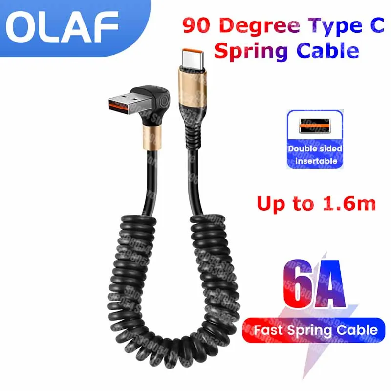 6A-Fast-Charging-Cable-USB-Type-C-Cable-90-Degree-Spring-USB-C-Cable ...