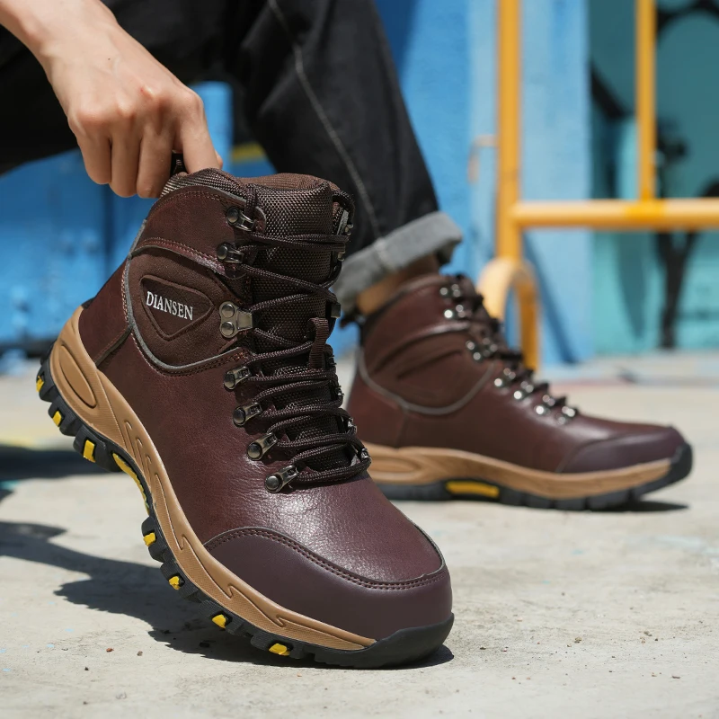 Fashion Comfortable Pu Leather Security Work Safety Boots for Men ...