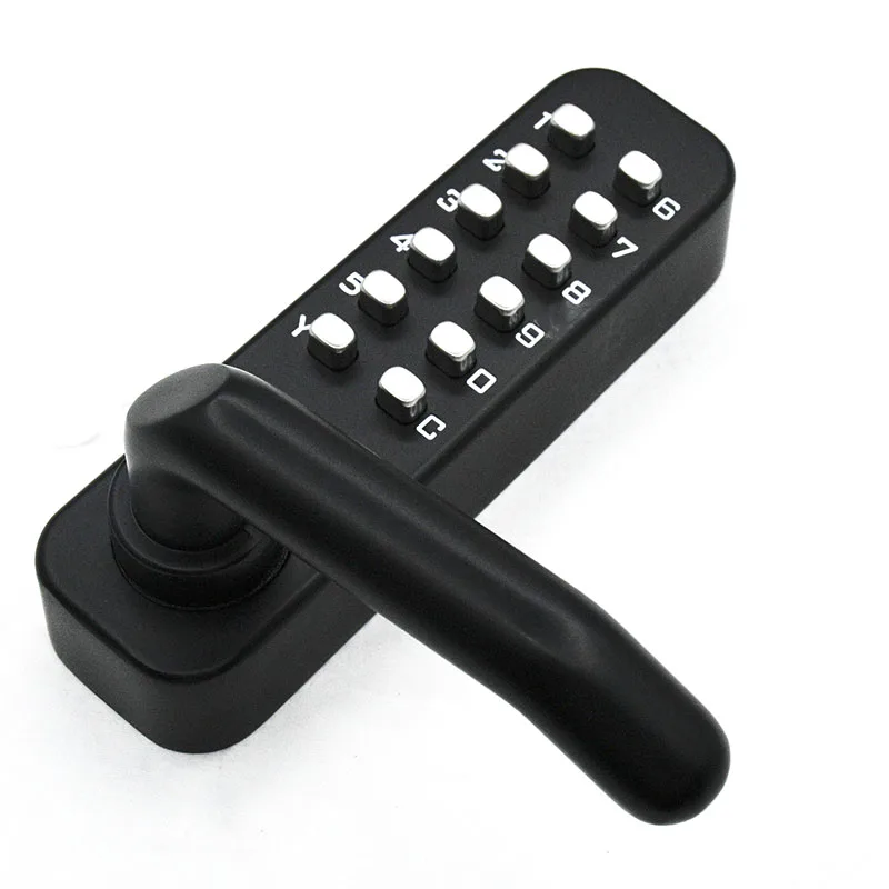 Matte-Black-Waterproof-Mechanical-Combination-Lock-Outdoor-Garden-Metal ...