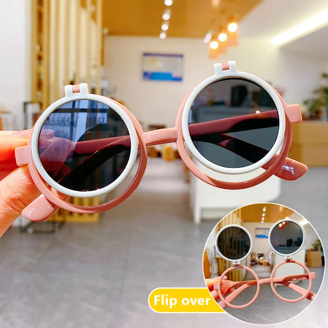 Girls Boys Children Cute Animal Cartoon Vintage Rimless Polarized ...