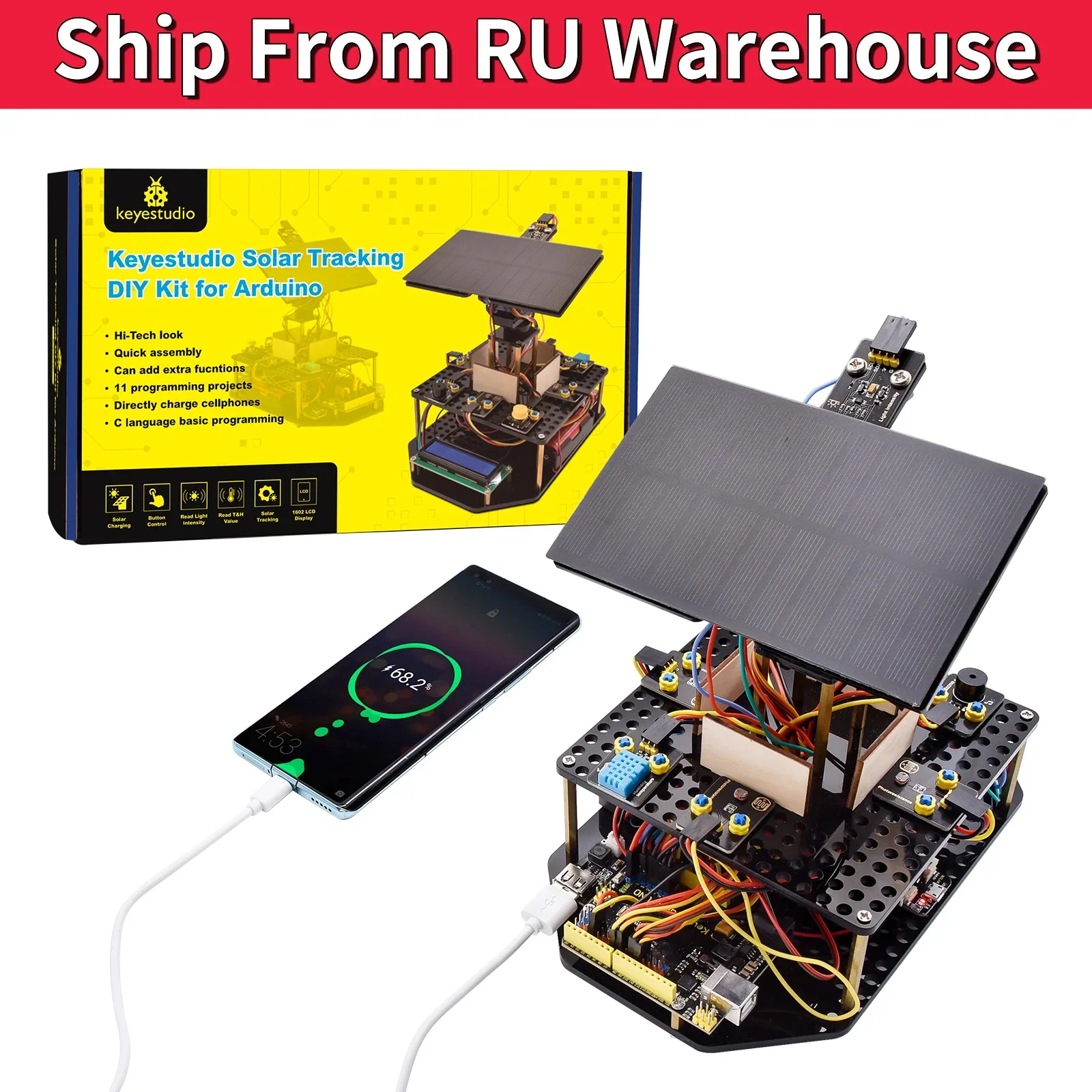 Keyestudio-Painel-Solar-Tracking-Kit-Tracker-System-Kit-Eletr-nico-para ...