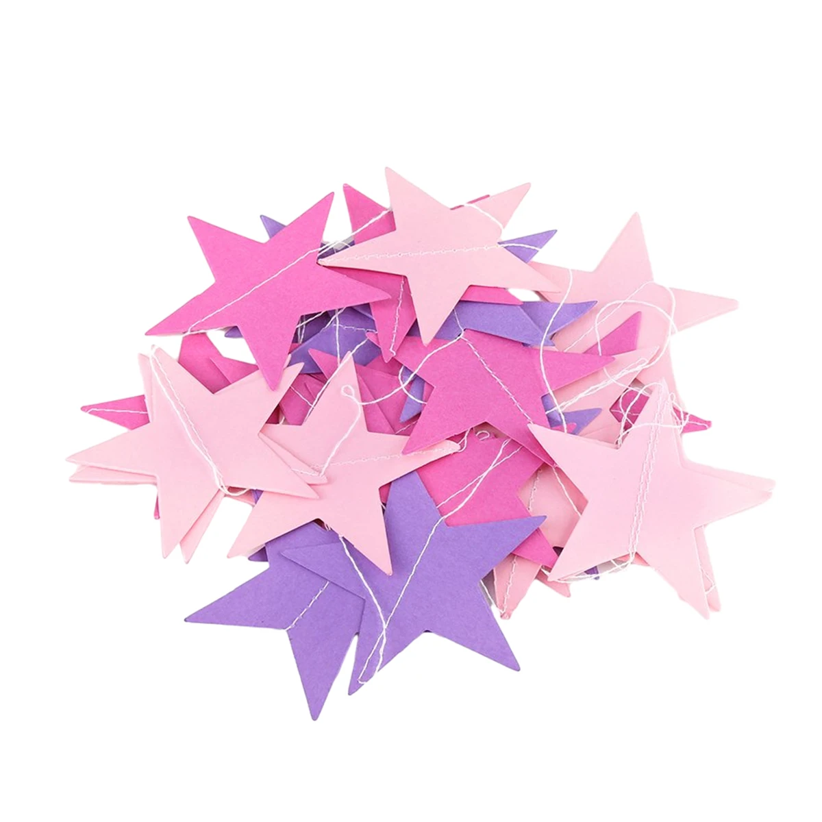 Wall-Hanging-Paper-Star-Garlands-4m-Long-Birthday-String-Chain-Wedding ...