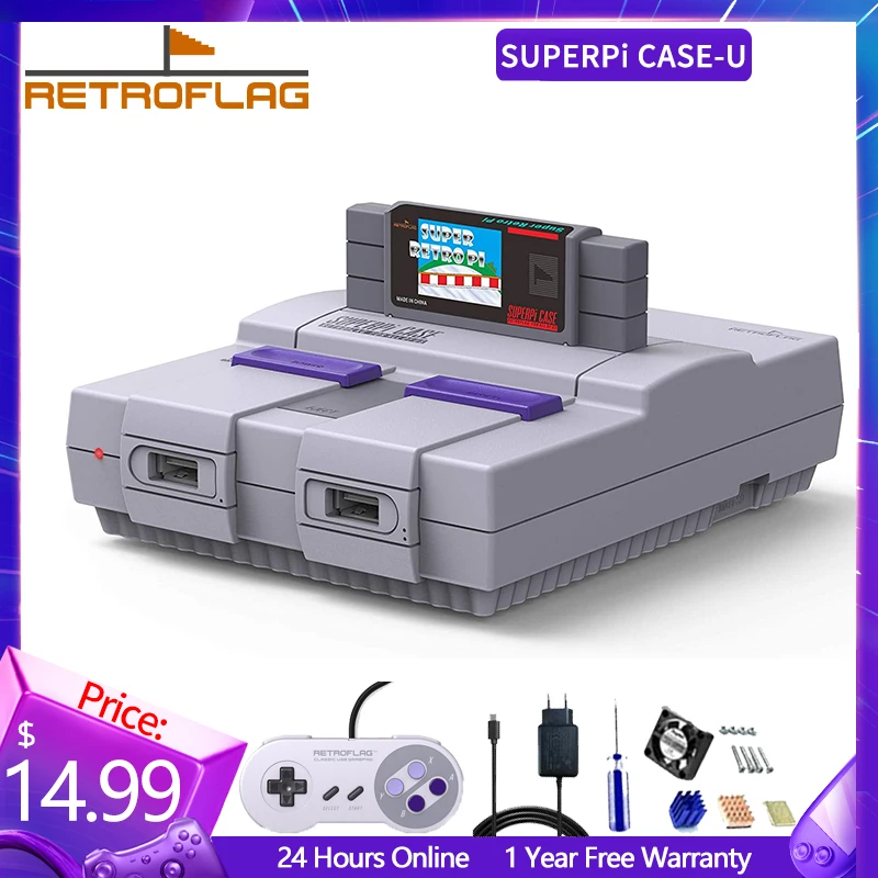 Retroflag SUPERPi CASE U Com Retrofag USB Gamepad Controlador Original para Raspberry Pi 2B/Pi ...
