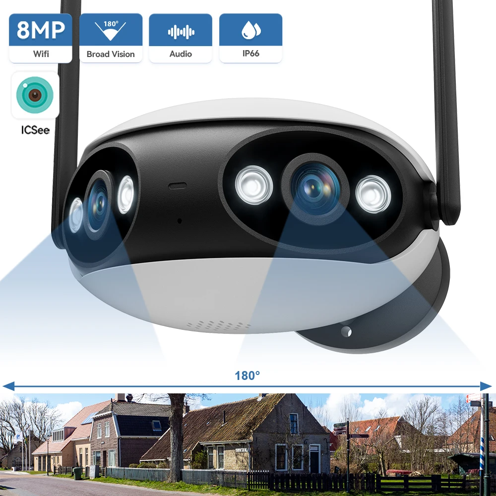 8MP-4K-Dual-Lens-wide-angle-180-Wifi-IP-Camera-Outdoor-Human-Detect ...