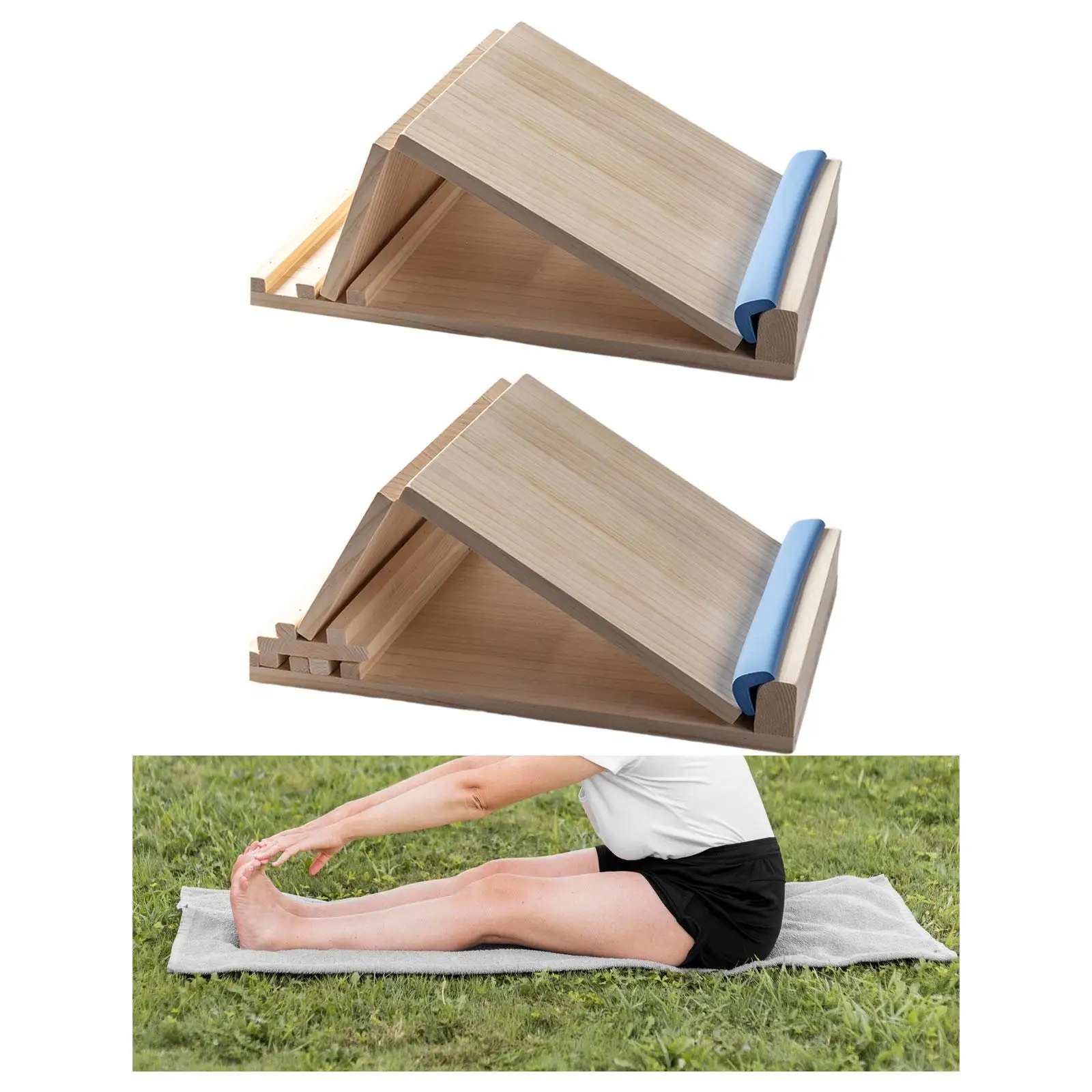 Wooden-Slant-Board-Adjustable-Exercise-Wedge-Tilt-Ramp-Yoga-Massage ...