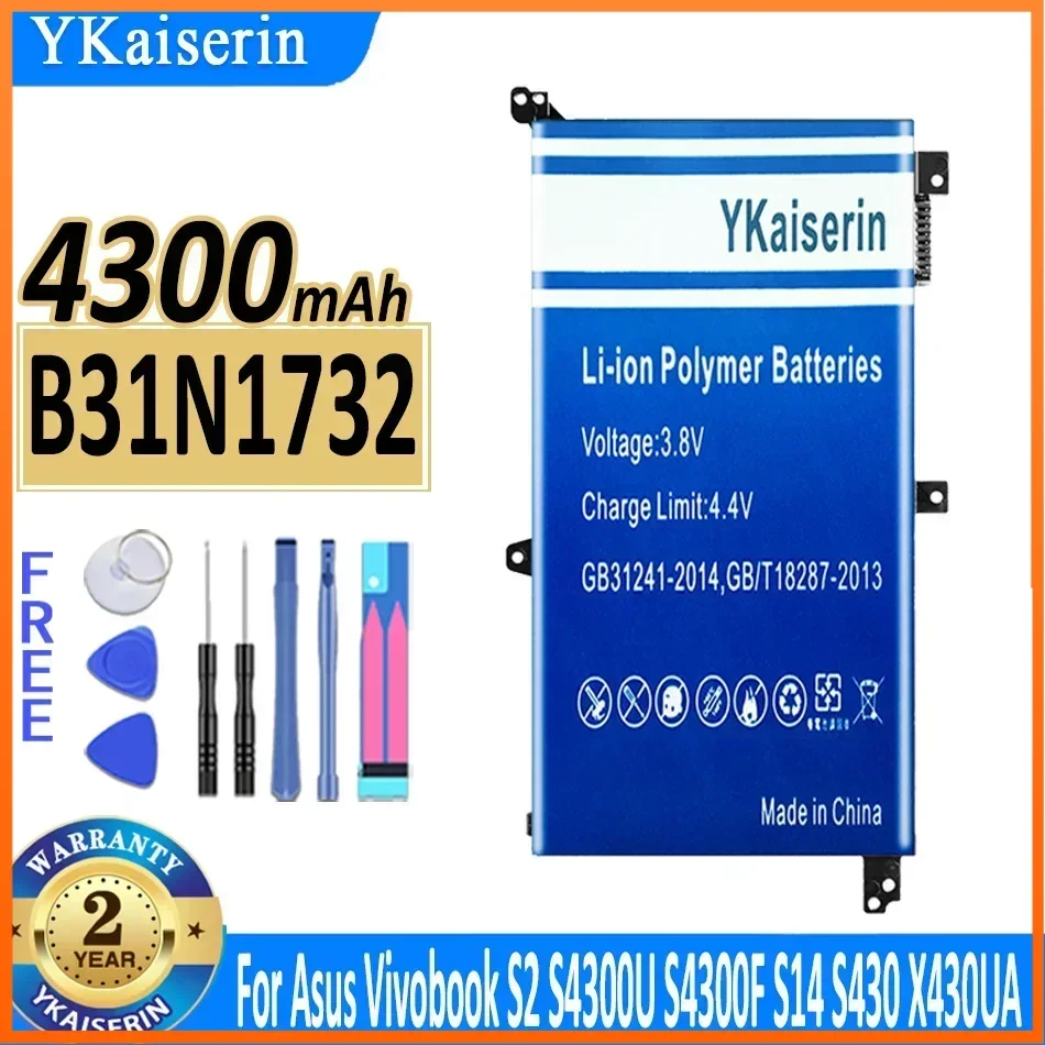 4300mAh-YKaiserin-Battery-B31N1732-For-Asus-Vivobook-S2-S4300U-S4300F ...