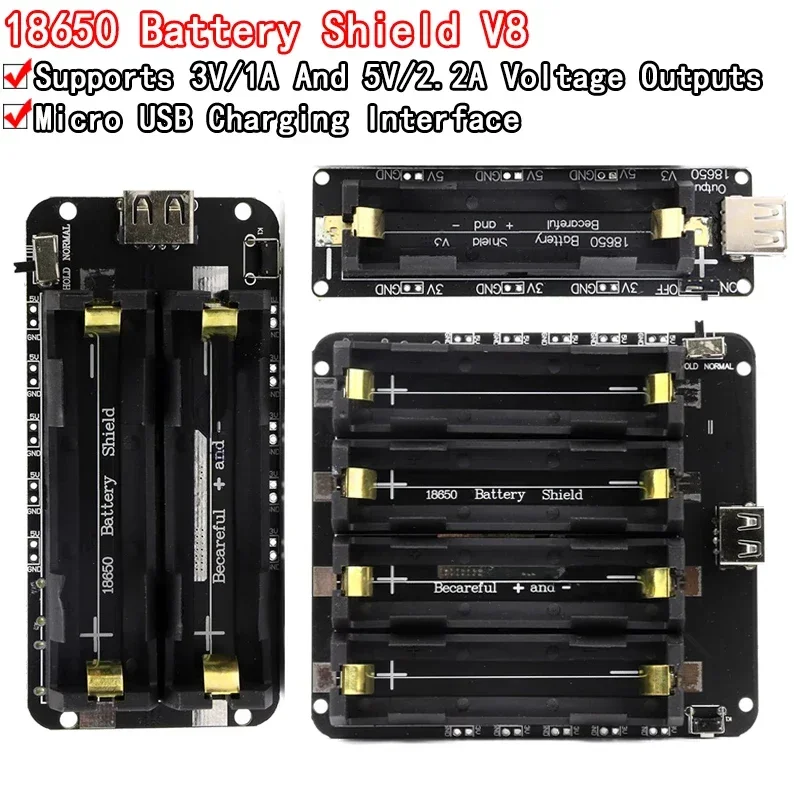 Two-Voltage-18650-Lithium-Battery-Shield-V8-Mobile-Power-Expansion ...