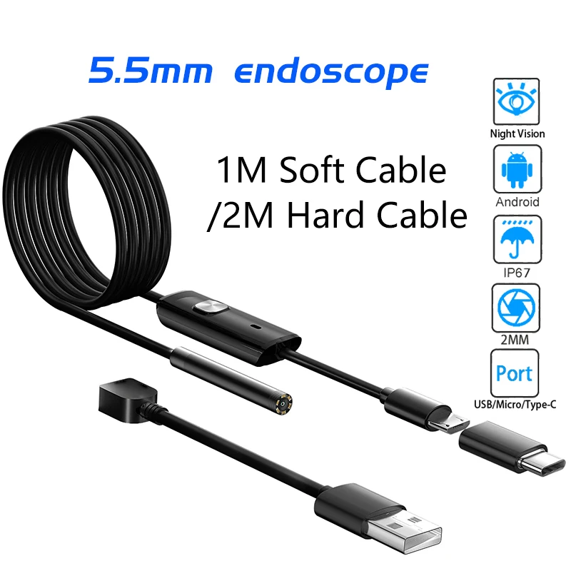 Android-Endoscope-5-5mm-HD-Borescope-Inspection-Snake-Camera-Waterproof ...