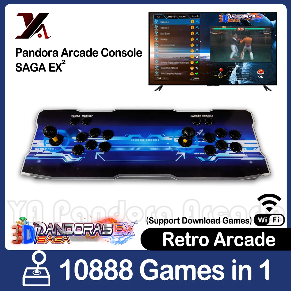 Retro Arcade Game Console Cabinet Bartop 10888 in 1 3D WiFi Pandora ...