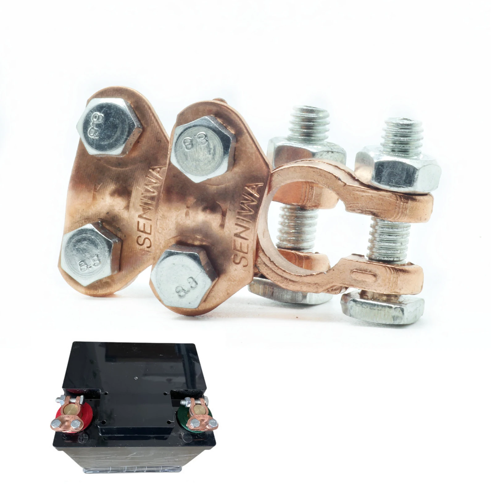 2pcs Quick Release Battery Terminals Clamps Solid Brass Clamps ...