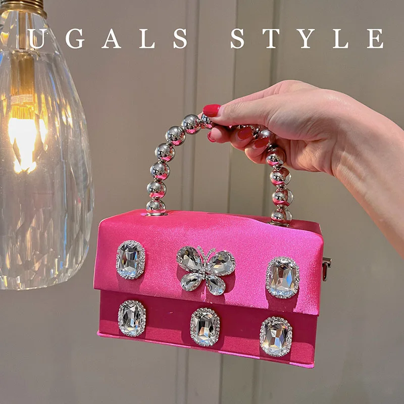 Luxury-Designer-Satin-Square-Box-Crystal-Shiny-Diamonds-Evening-Bag ...