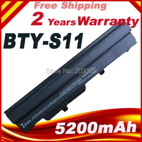 Laptop Battery For MSI BTY-S11 BTY-S12 Wind U100 L1300 L1350 L1350D ...