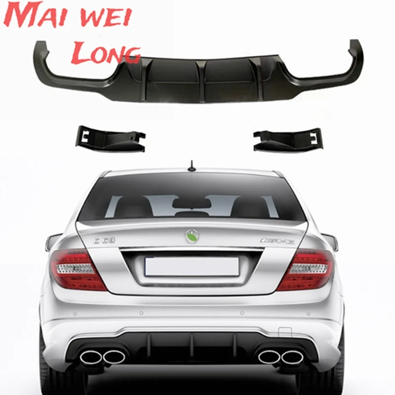 W204 Rear Bumper Diffuser Spoiler Lip Rear Bumper Protector For ...
