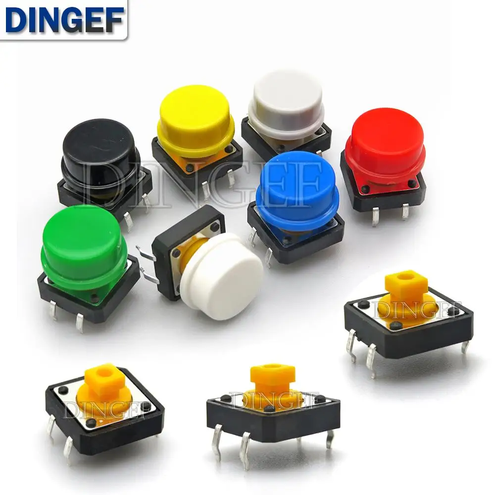 20PCS Tactile Push Button Switch Momentary 12*12*7.3MM Micro switch ...