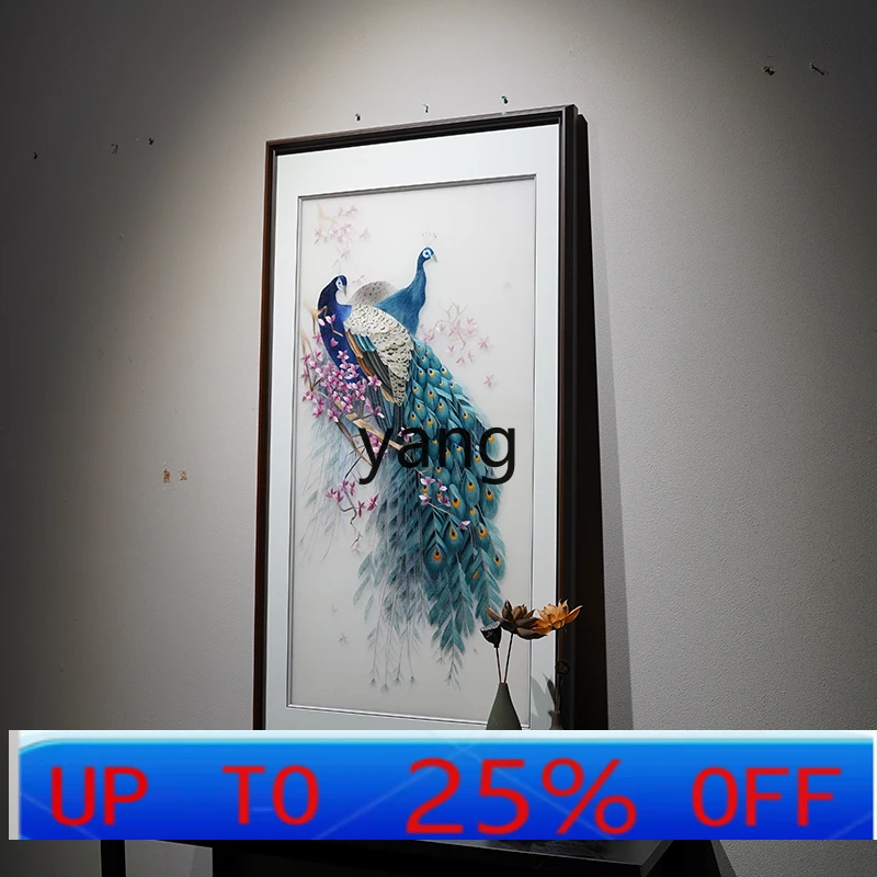 LH pure handmade peacock entrance corridor aisle modern Chinese style ...