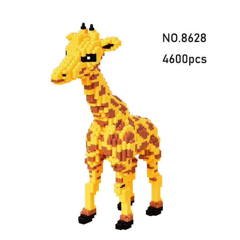 4800PCS-Animal-Giraffe-Model-Building-Blocks-DIY-Cartoon-Safari-Giraffe ...