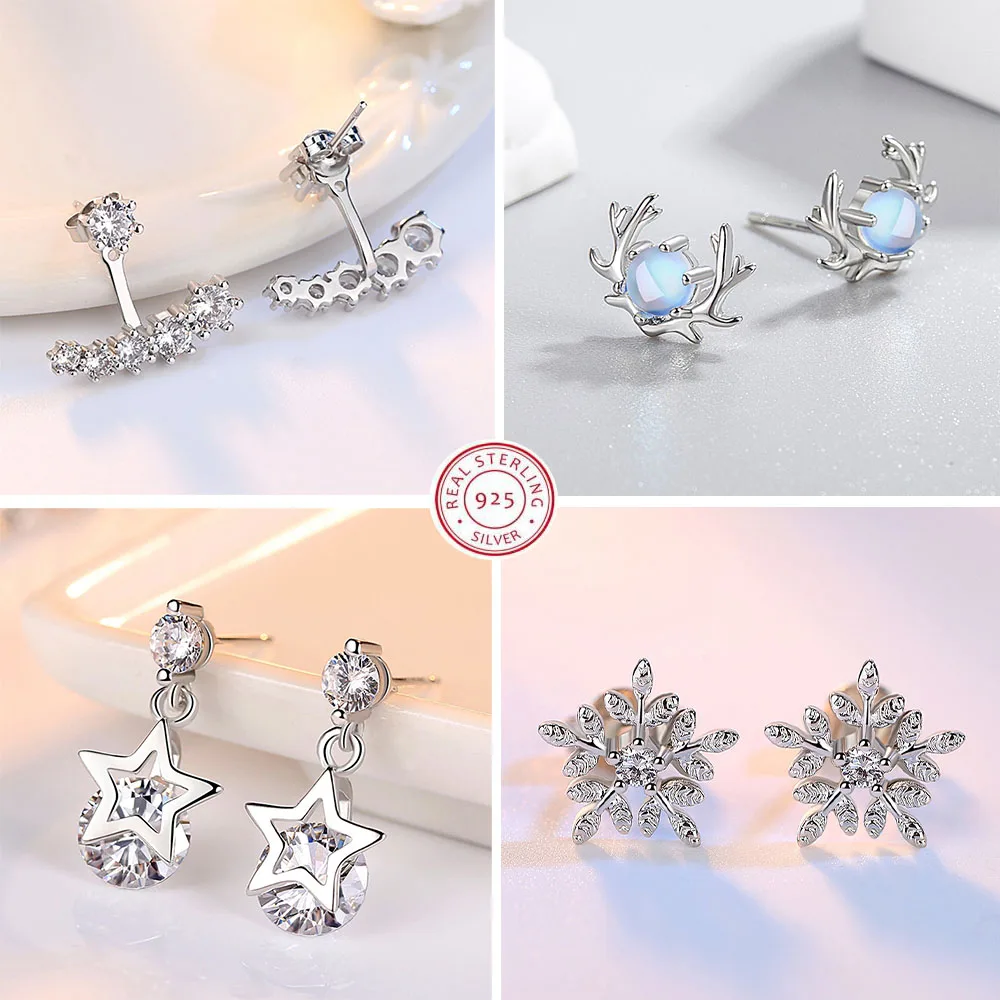 Pendientes-de-plata-de-ley-925-para-mujer-aretes-peque-os-de-cristal ...
