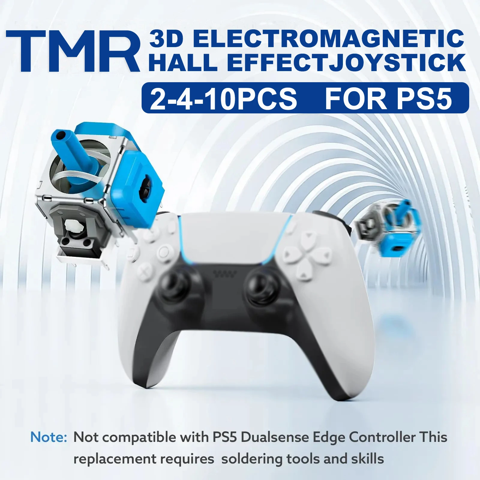 2-4-10 PCS TMR Joystick electromagnético para controlador PS5 ...