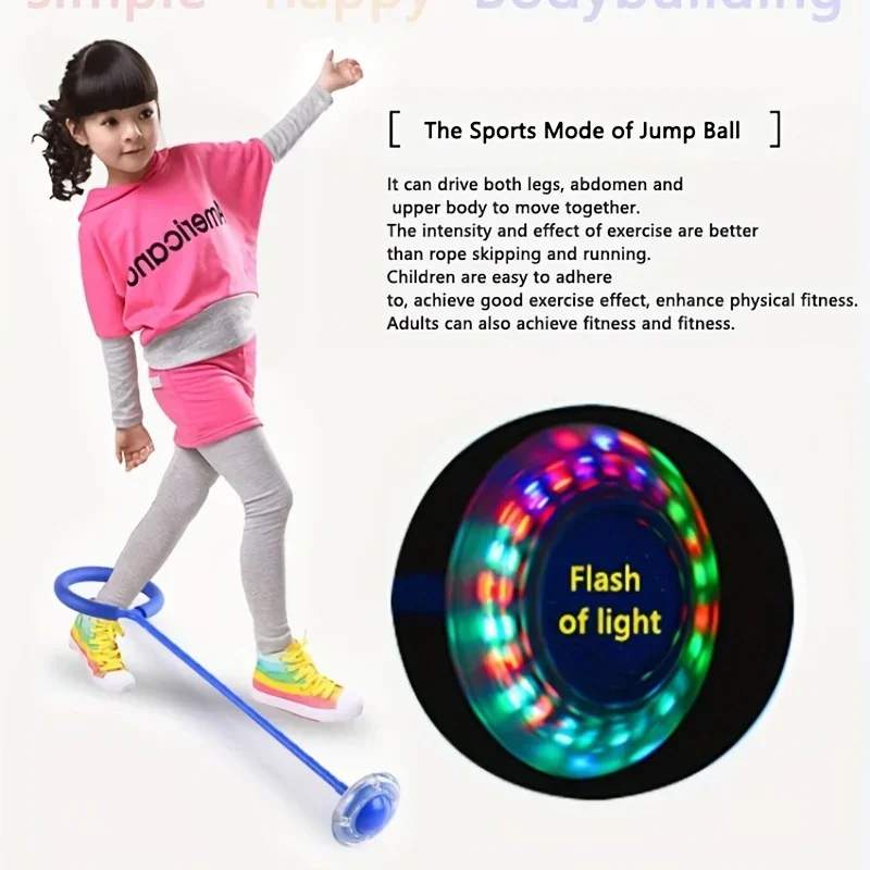 Flashing Skip Ball – Kids Light-Up Jump Swing Toy – All Out Active