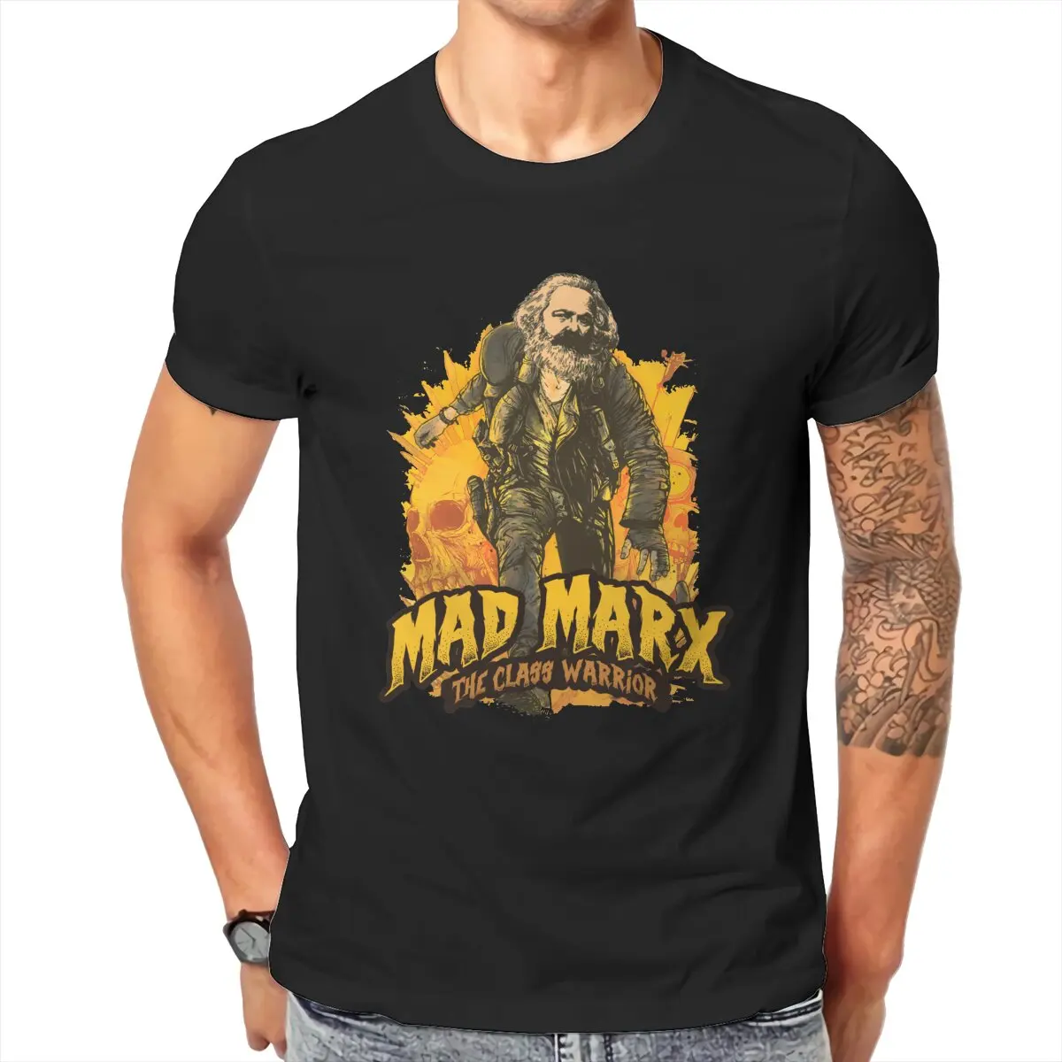 Funny-Mad-Karl-Marx-The-Class-Warrior-T-Shirt-Men-Cotton-T-Shirts ...
