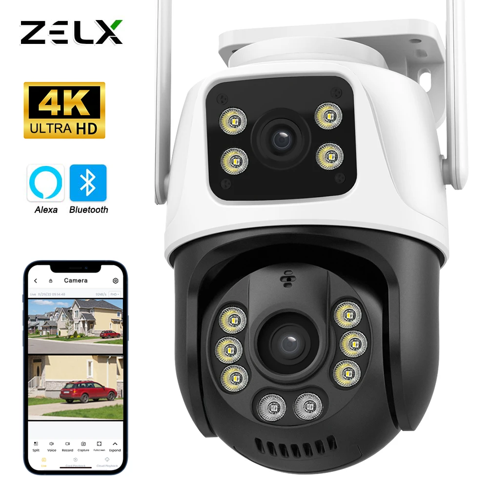 9MP-4K-HD-WiFi-IP-Camera-Outdoor-8X-Zoom-tre-obiettivi-Dual-Screen-PTZ ...