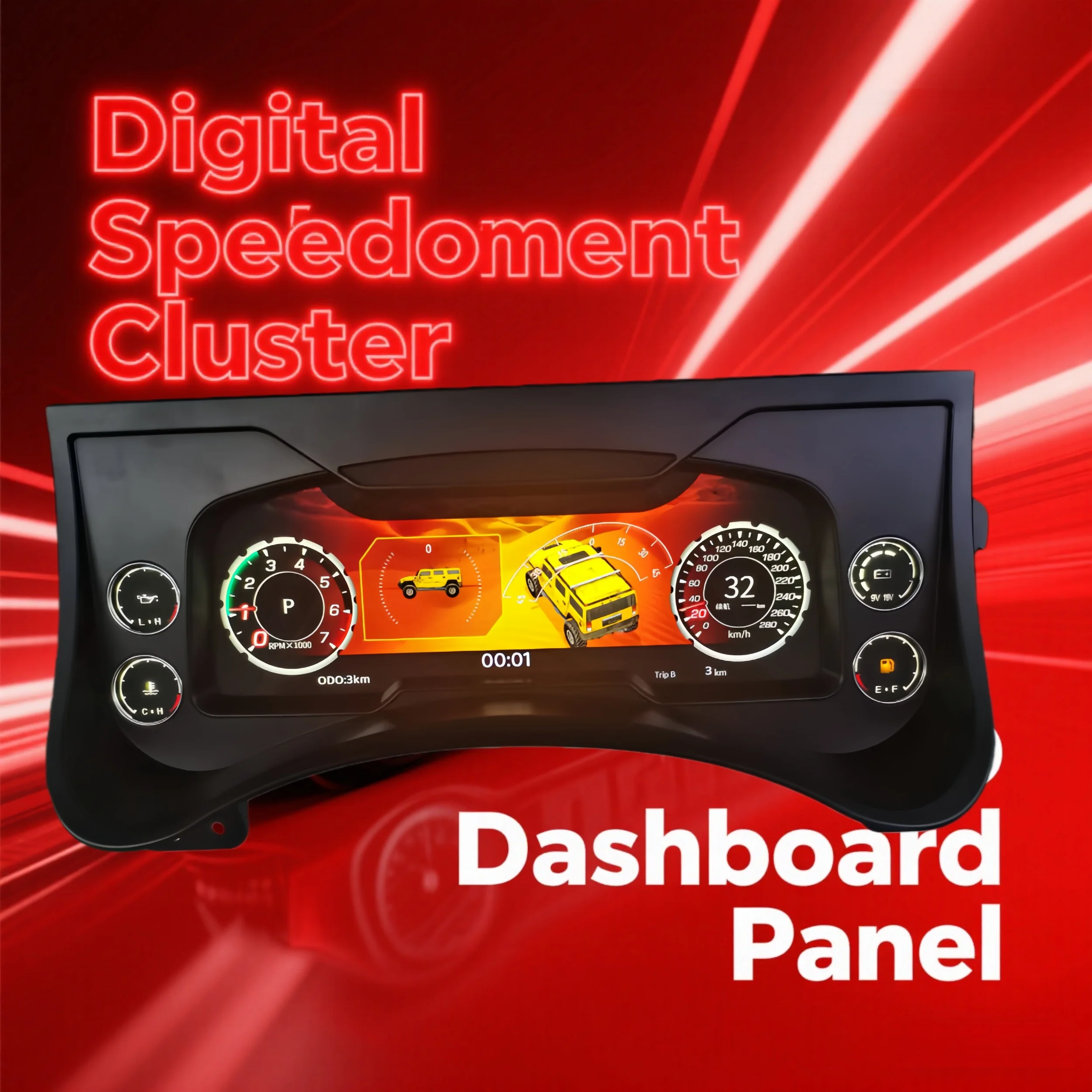 2003-2009 RHD LHD For Hummer H2 Speed Meter Car LCD Cluster Instrument ...
