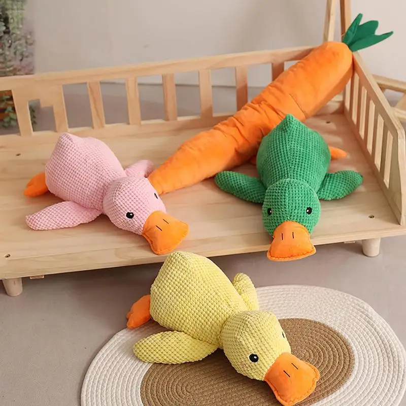 Stuffed-Duck-Dog-Toy-The-Mellow-Dog-Calming-Duck-Interesting-Squeak ...