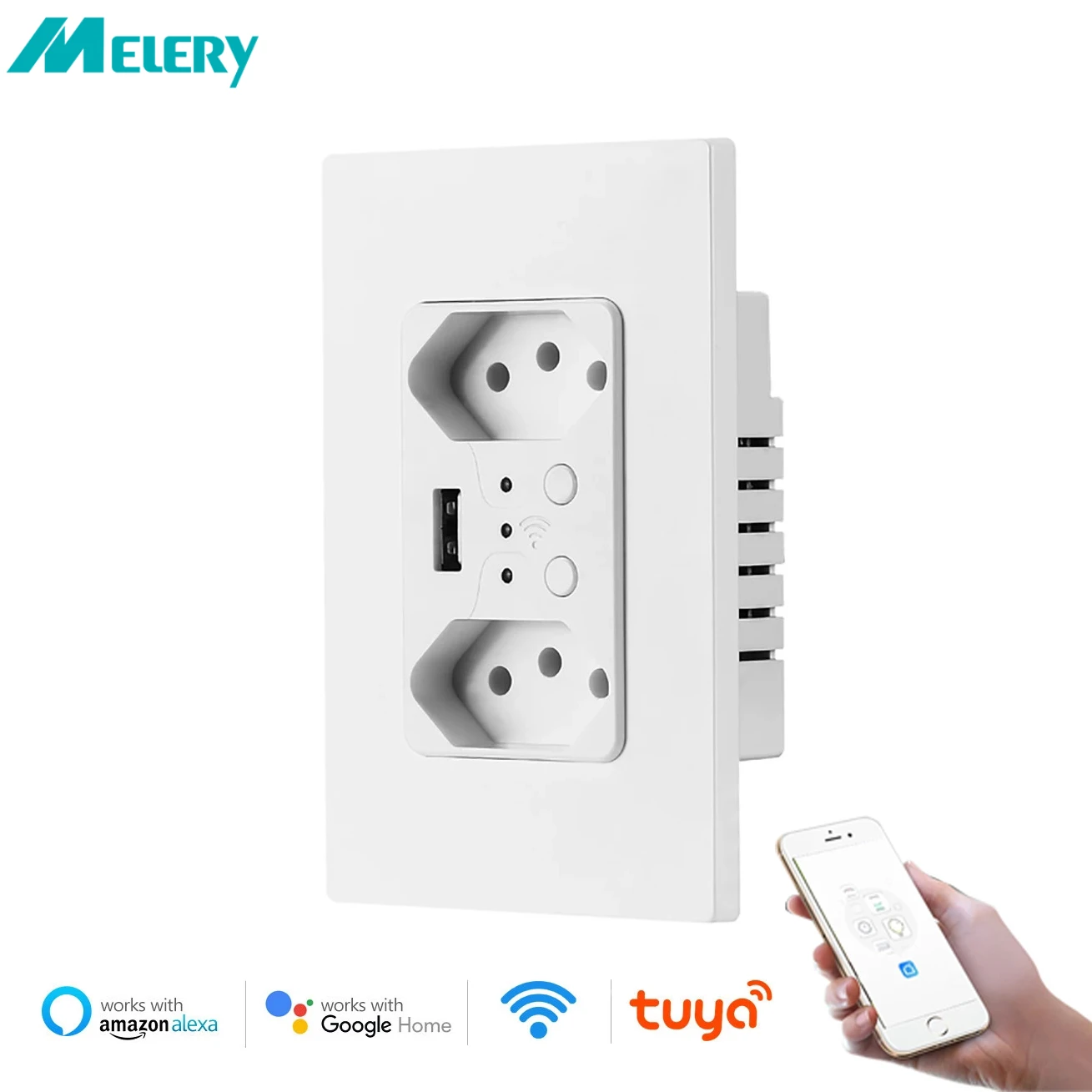 Melery-Tomada-de-Parede-Brasileira-Tomada-USB-Tuya-WiFi-Vida ...
