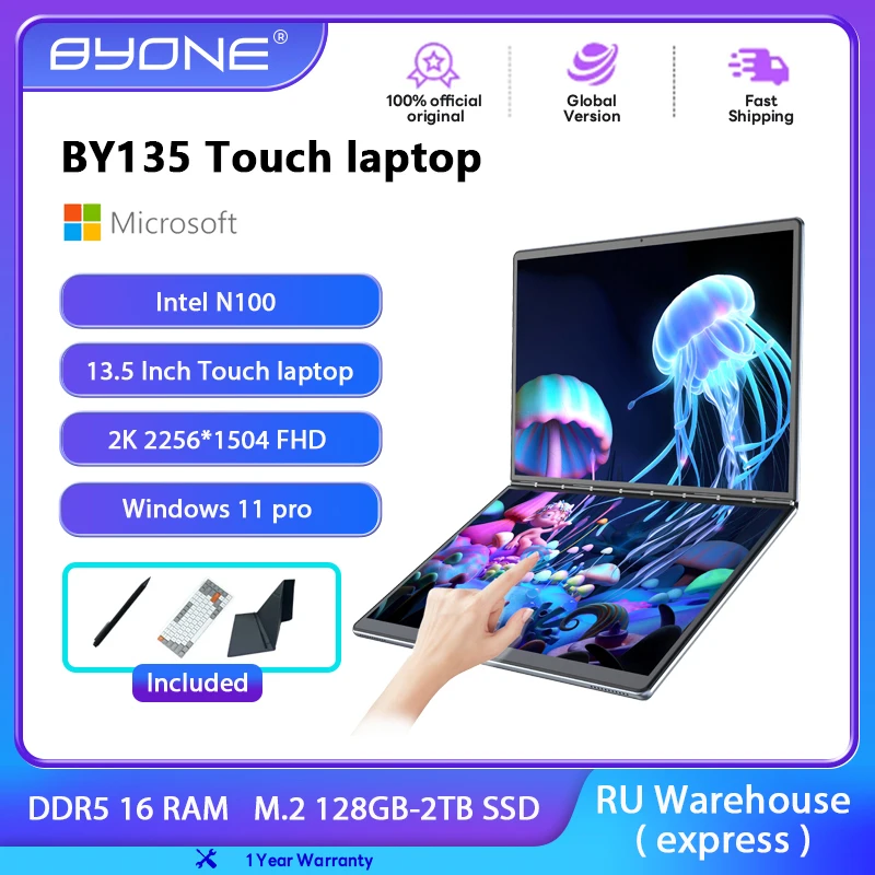 BYONE-ordenador-port-til-BY135-con-pantalla-Dual-Notebook-con-Intel ...