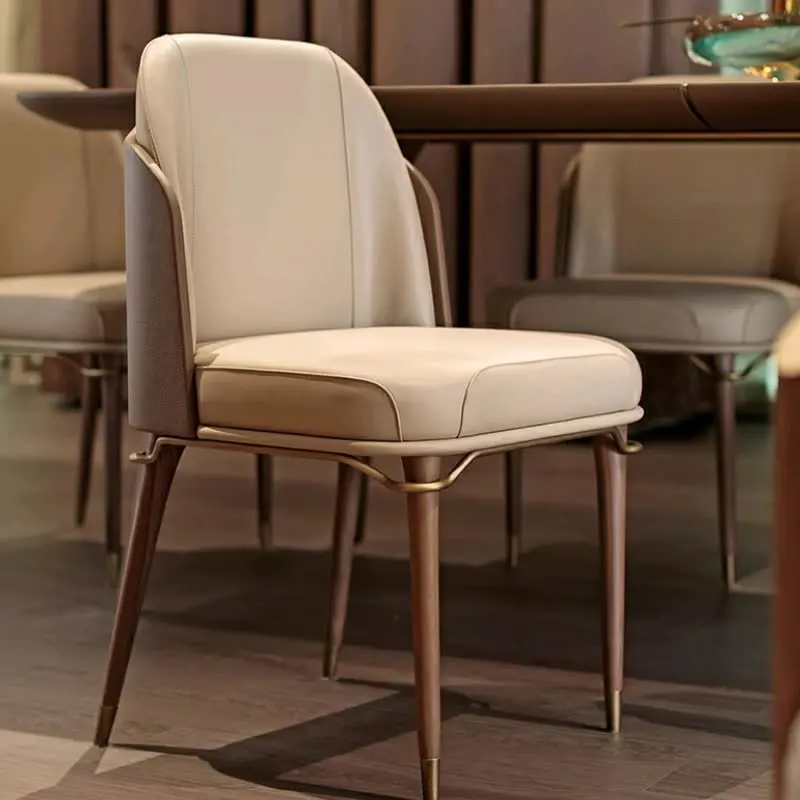 Light Luxury Solid Wood Dining Chair Negotiation Table Chair Postmodern ...