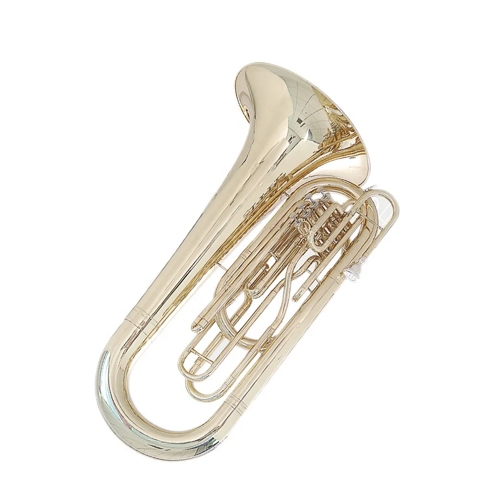Seasound-OEM-Cheap-Bb-Gold-4-Rotary-Pistons-Marching-Instrument-Tuba ...