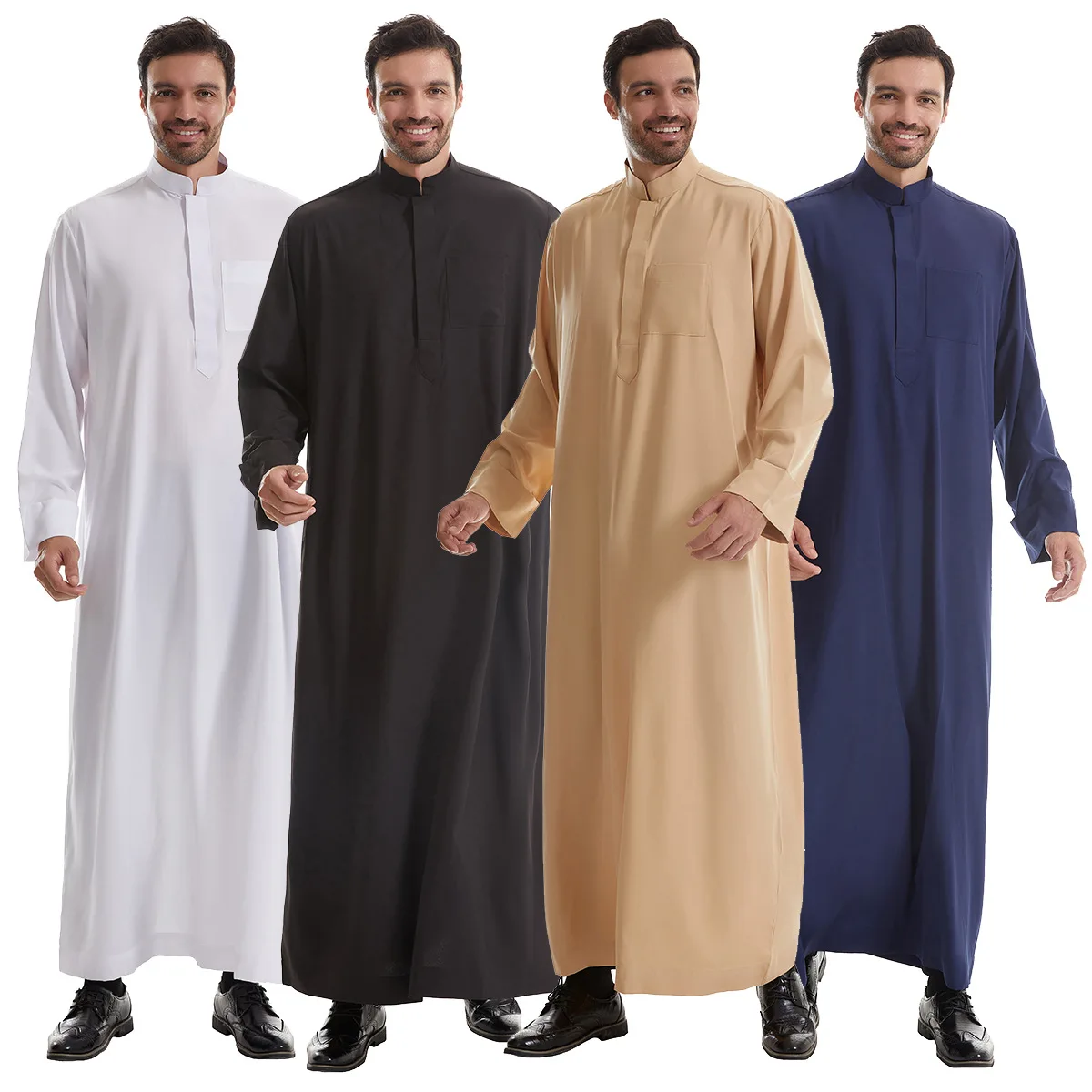 Traditional Abaya Eid Arabic Men Long Robe Eid Muslim Dishdasha Islam ...