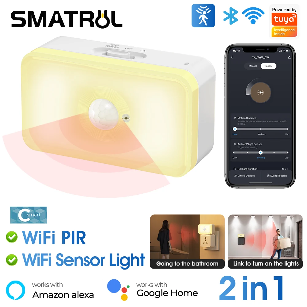PIR-Motion-Sensor-Human-Body-Sensing-Tuya-WIFI-Smart-LED-Night-Light ...
