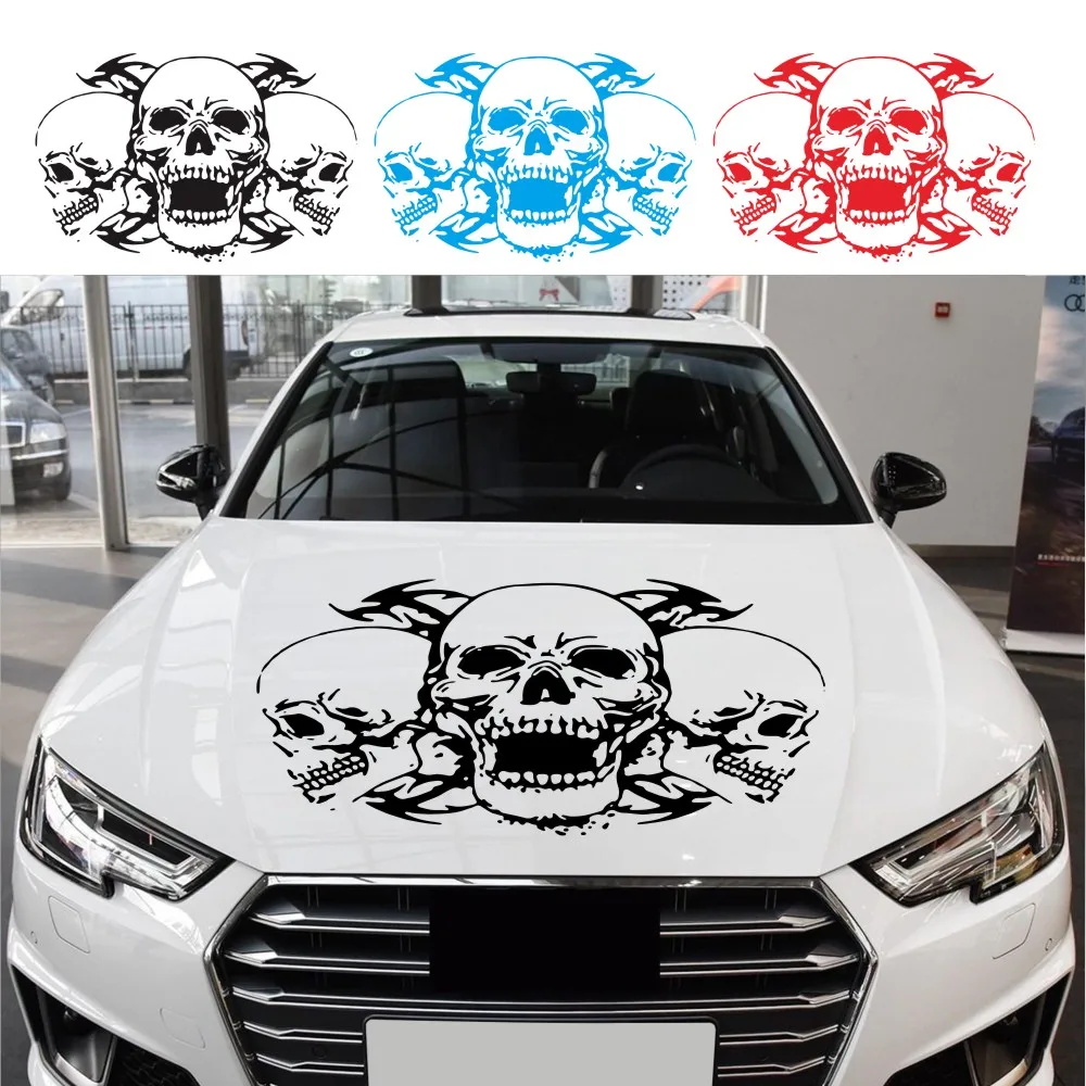 Car-Sticker-Skull-Decal-Horrific-Skeleton-Vinyl-Decal-Removable ...