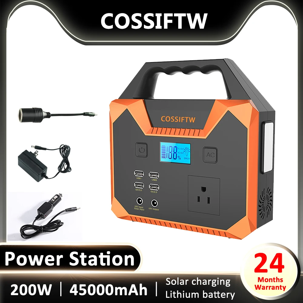 COSSIFTW-Portable-Power-Station-Home-Backup-Emergency-Power-Supply-200W-Solar-Generator-Fast ...