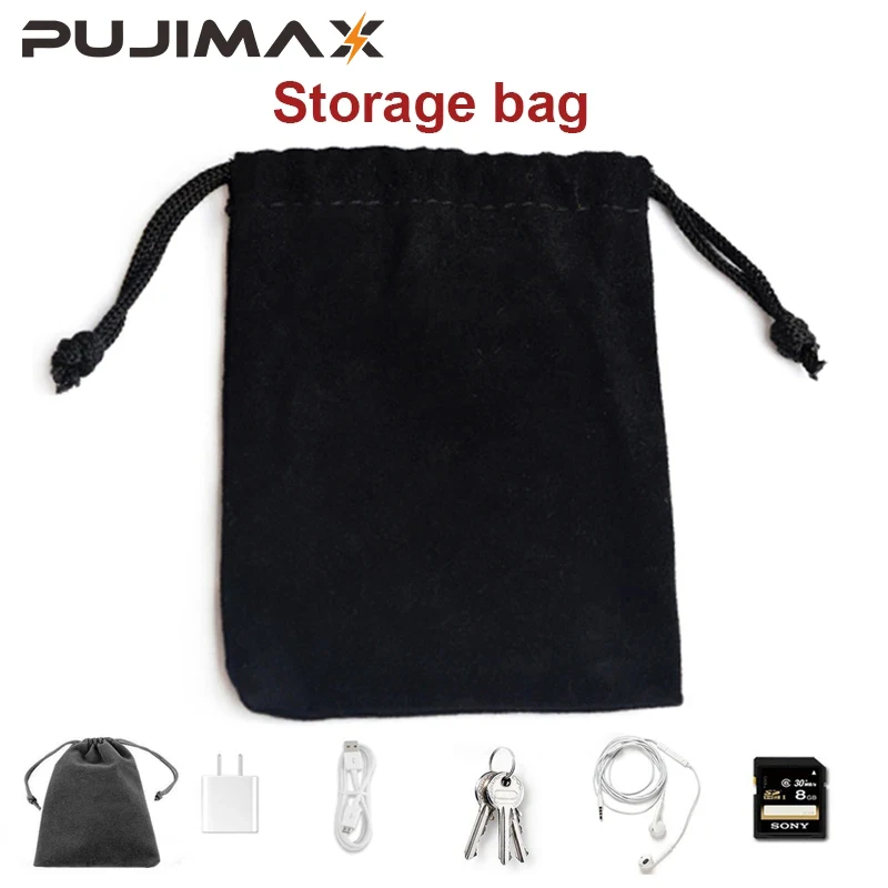 PUJIMAX-Portable-Earphone-Storage-Bag-Premium-Velvet-Fabric-Bag-for ...